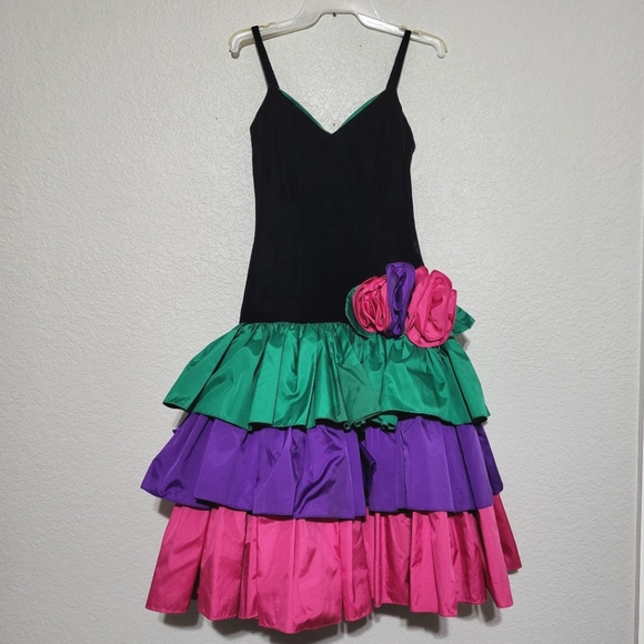 Vintage | Dresses | Vintage Alyce Designs Velvet Prom Party Formal ...